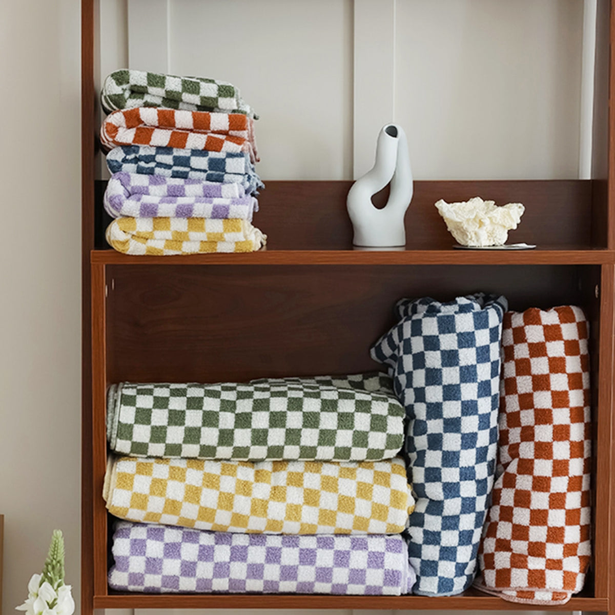 Colourful Checkerboard & Stripe Towels – CYL